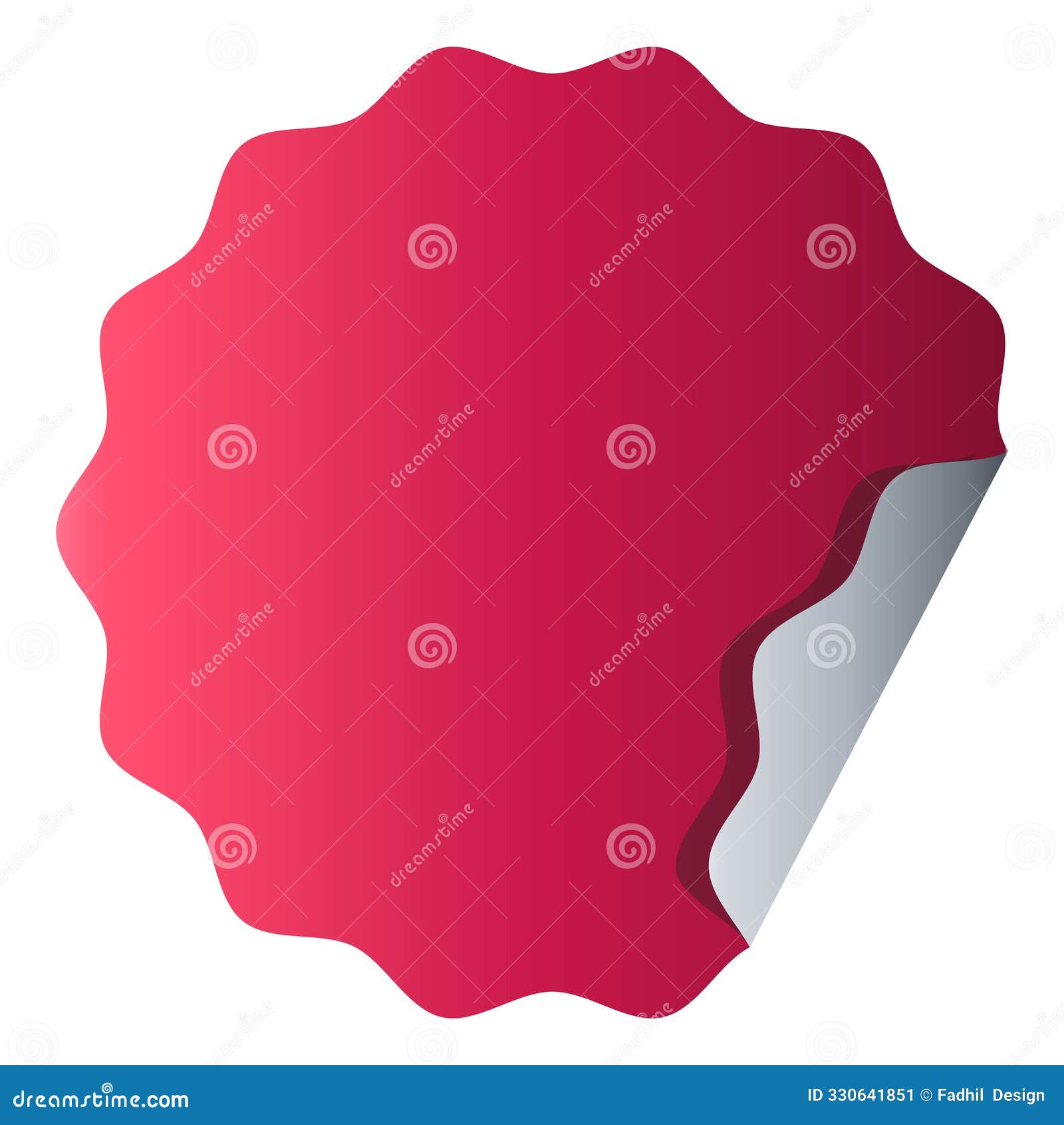 Peeling Label Sticker Isolated on White Background. Realistic Paper ...