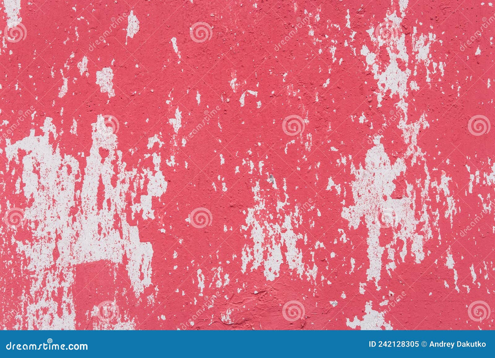 Red Peeling Paint Abstract Color Pattern Design Worn Weathered White ...