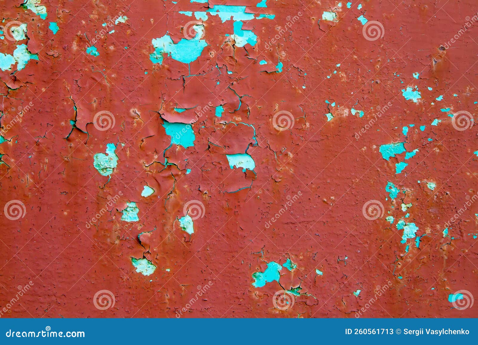 Red Peeling Paint on a Metal Surface. Stock Image - Image of textured ...