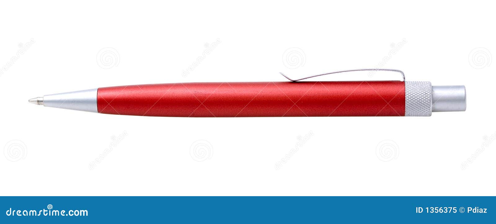 Red Pen stock image. Image of closeup, metal, sign, white - 1356375