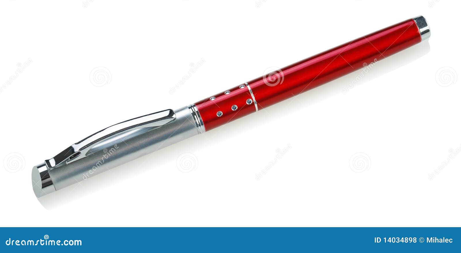 Red pen stock photo. Image of cylindrical, isolated, single - 14034898