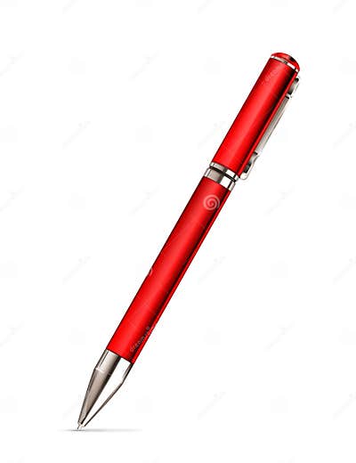 Red pen stock vector. Illustration of instrument, object - 24495014
