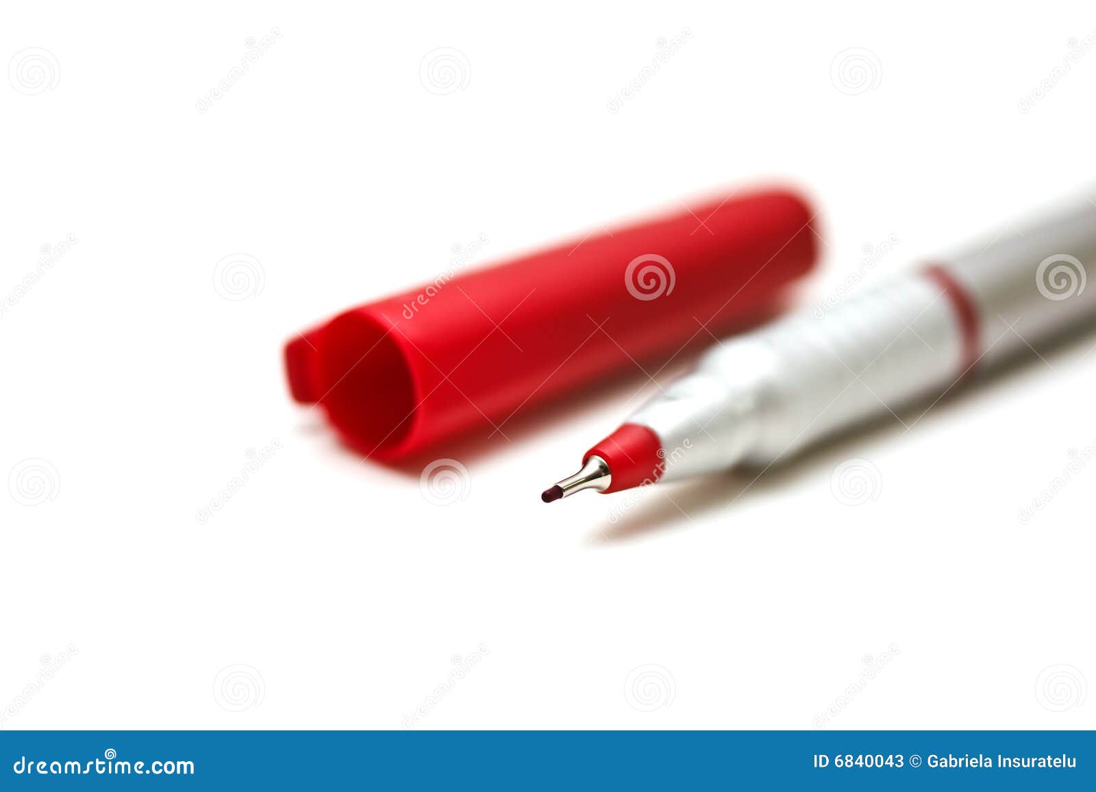 Red Pen stock image. Image of black, ballpoint, point - 6840043