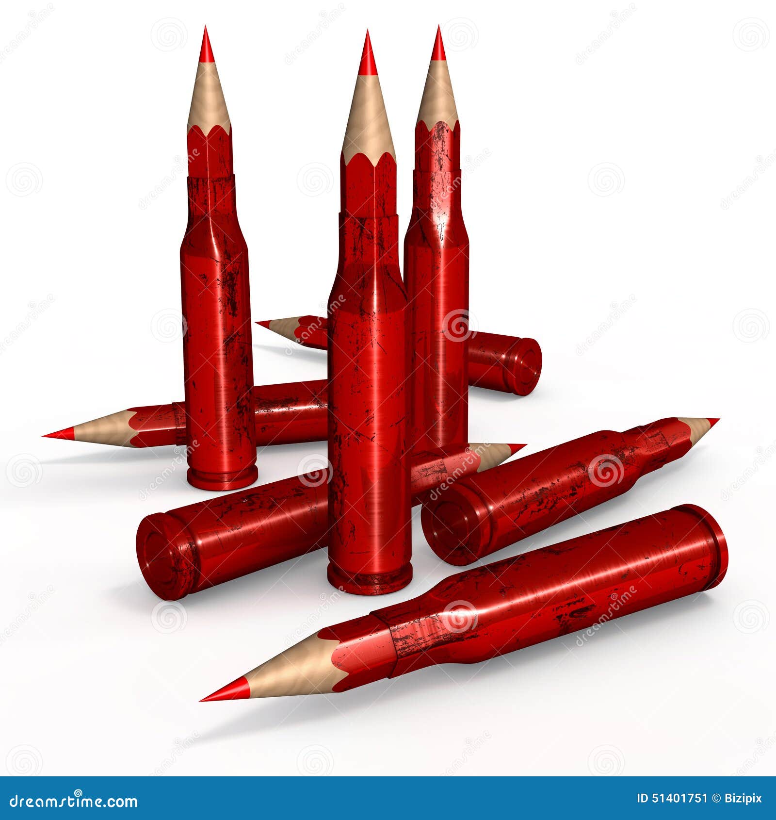 Red Pen Ammunition stock illustration. Illustration of expression ...