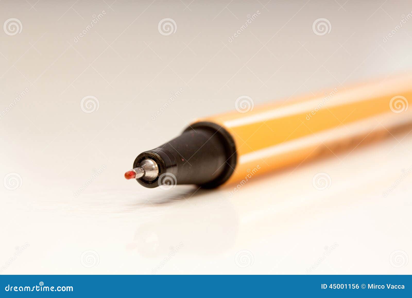 Red pen stock photo. Image of draw, office, white, fine - 45001156