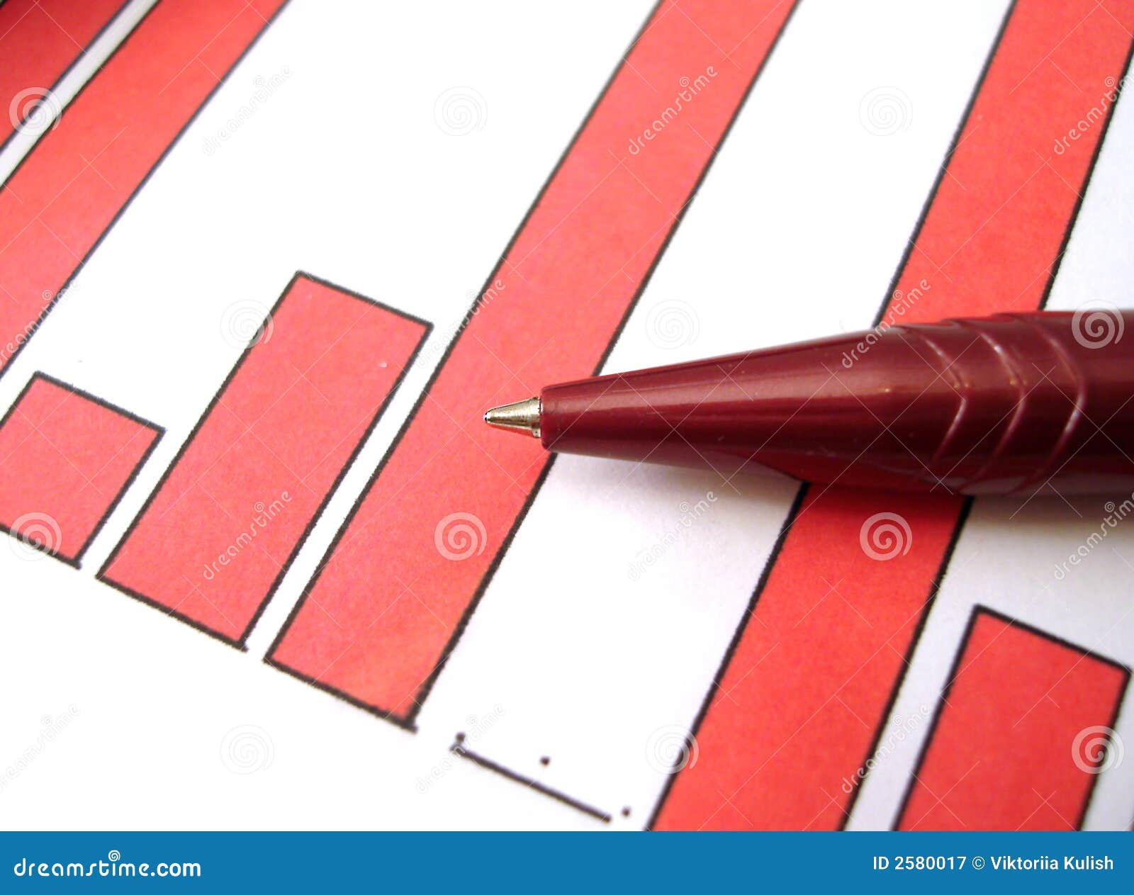 Red pen on diagram stock image. Image of capital, chart - 2580017