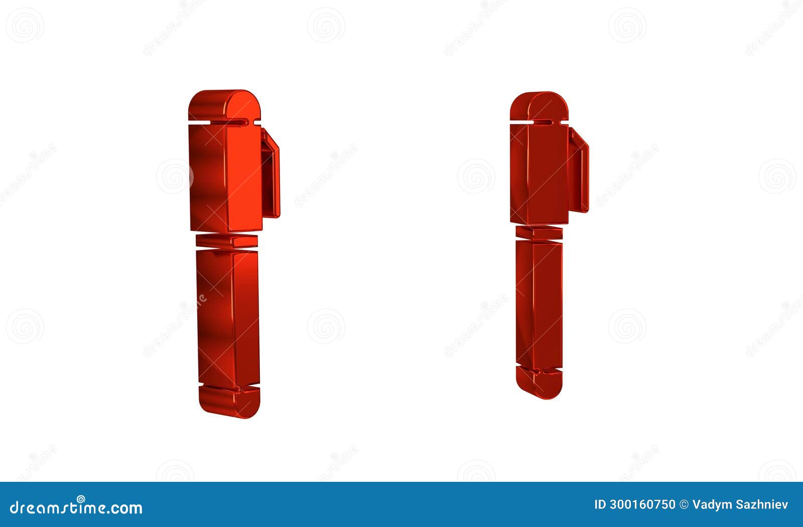 Red Pen Icon Isolated on Transparent Background. Stock Illustration ...
