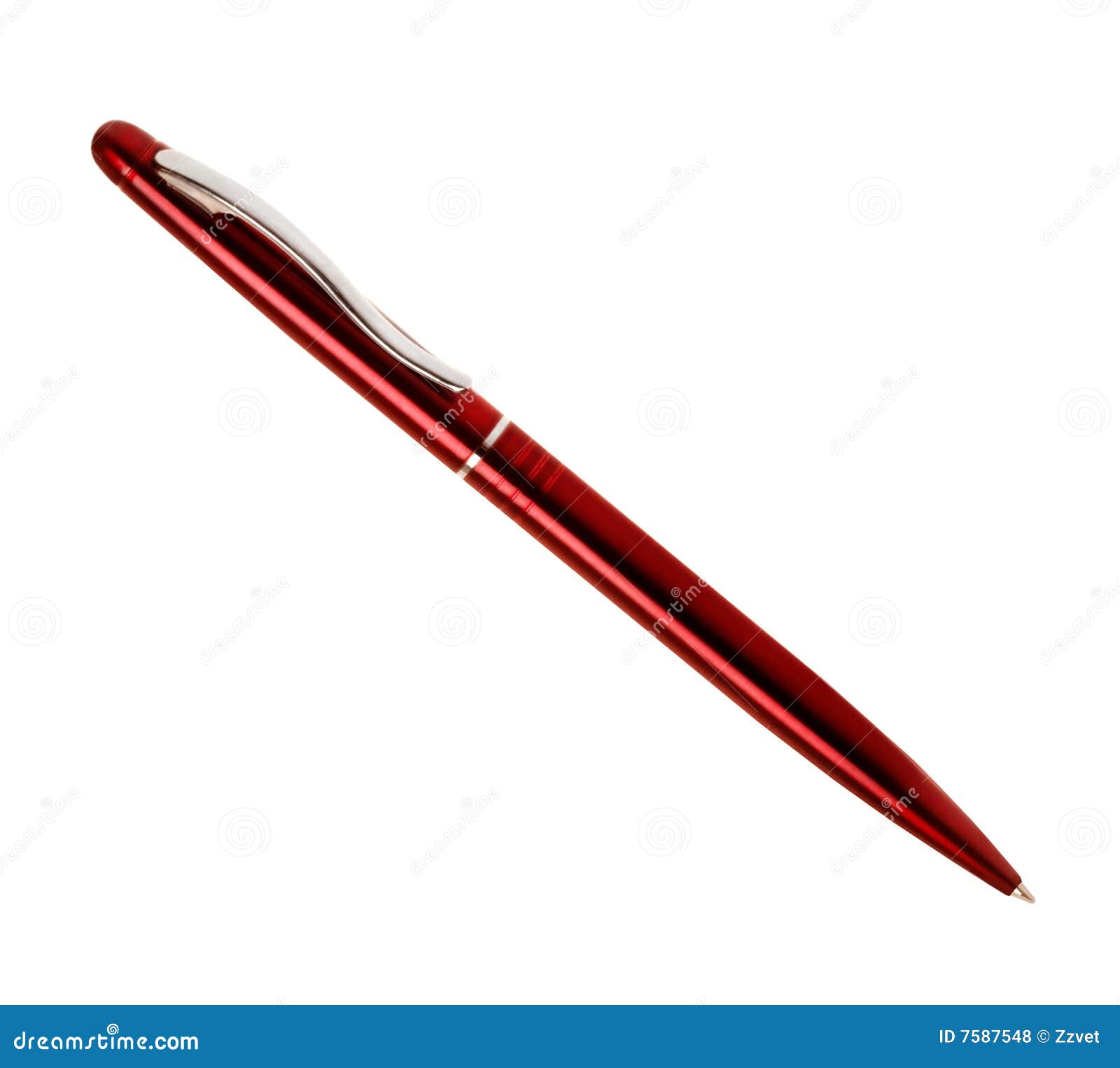 Red Pen isolated stock photo. Image of office, abstract - 7587548