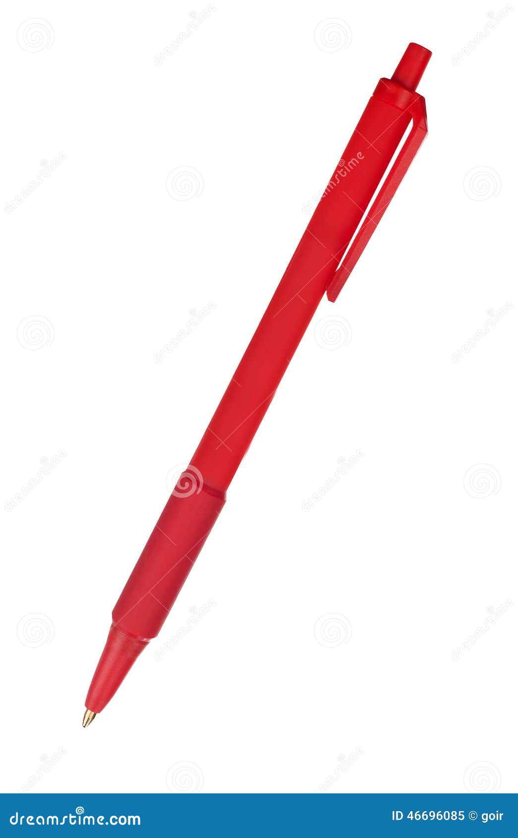 Red pen stock image. Image of ballpoint, supplies, white - 46696085