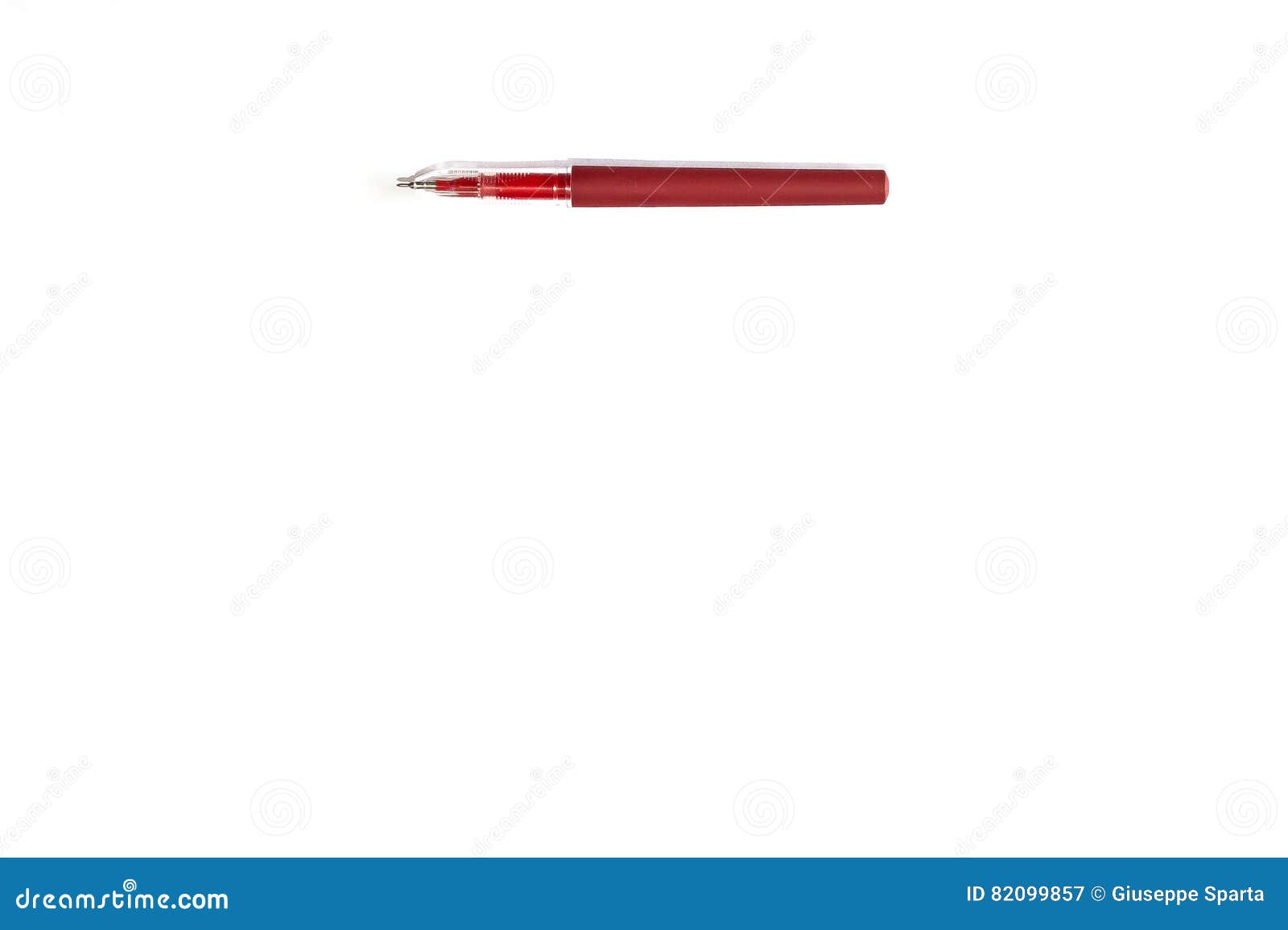 Red pen Isolated on white stock image. Image of colors - 82099857
