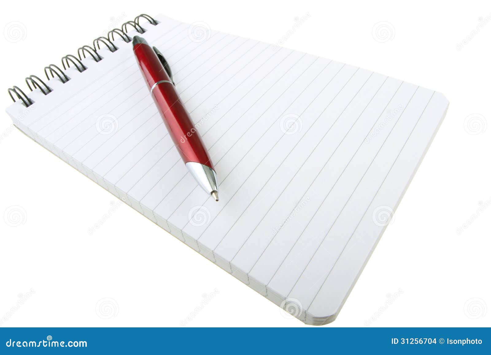 Red pen and notepad stock photo. Image of memo, stenographer - 31256704