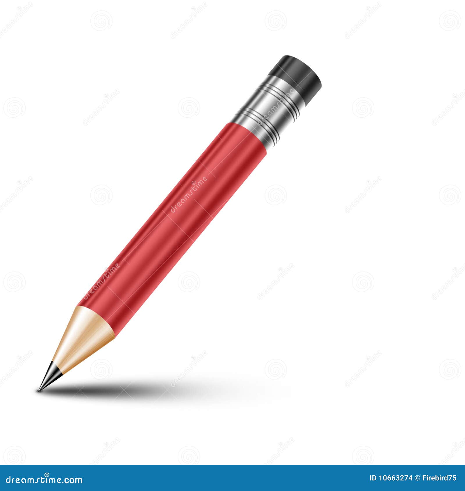Red pencil stock illustration. Illustration of crayon - 10663274