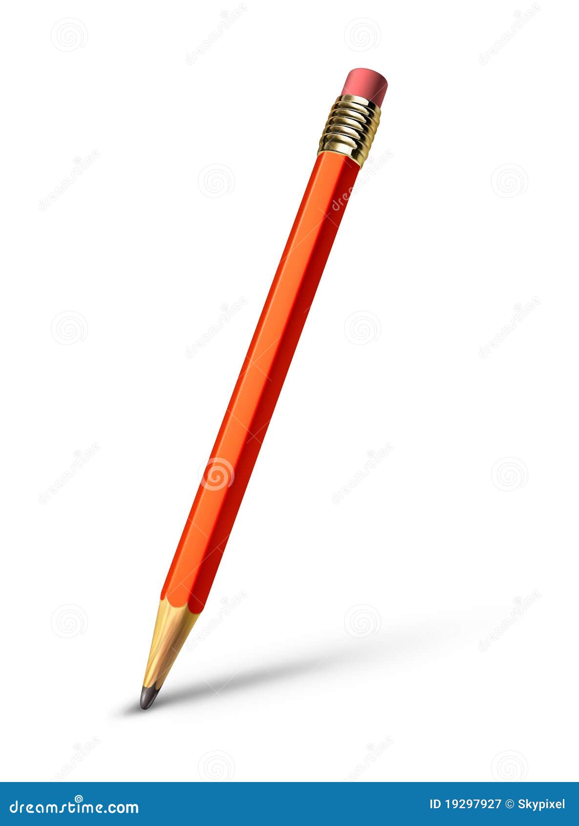 Red pencil stock illustration. Illustration of pencil - 19297927