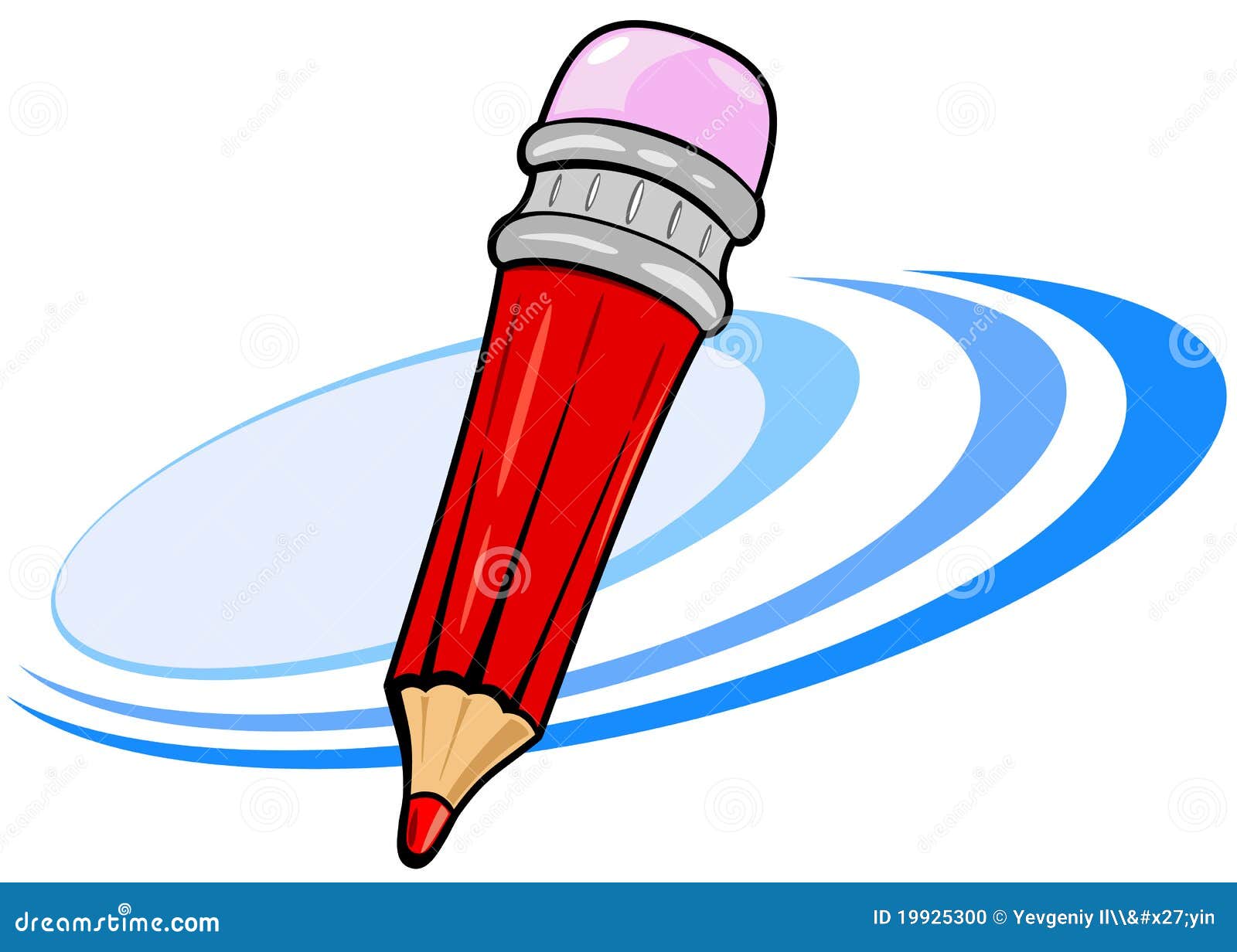 Red pencil stock vector. Illustration of icon, decorative - 19925300