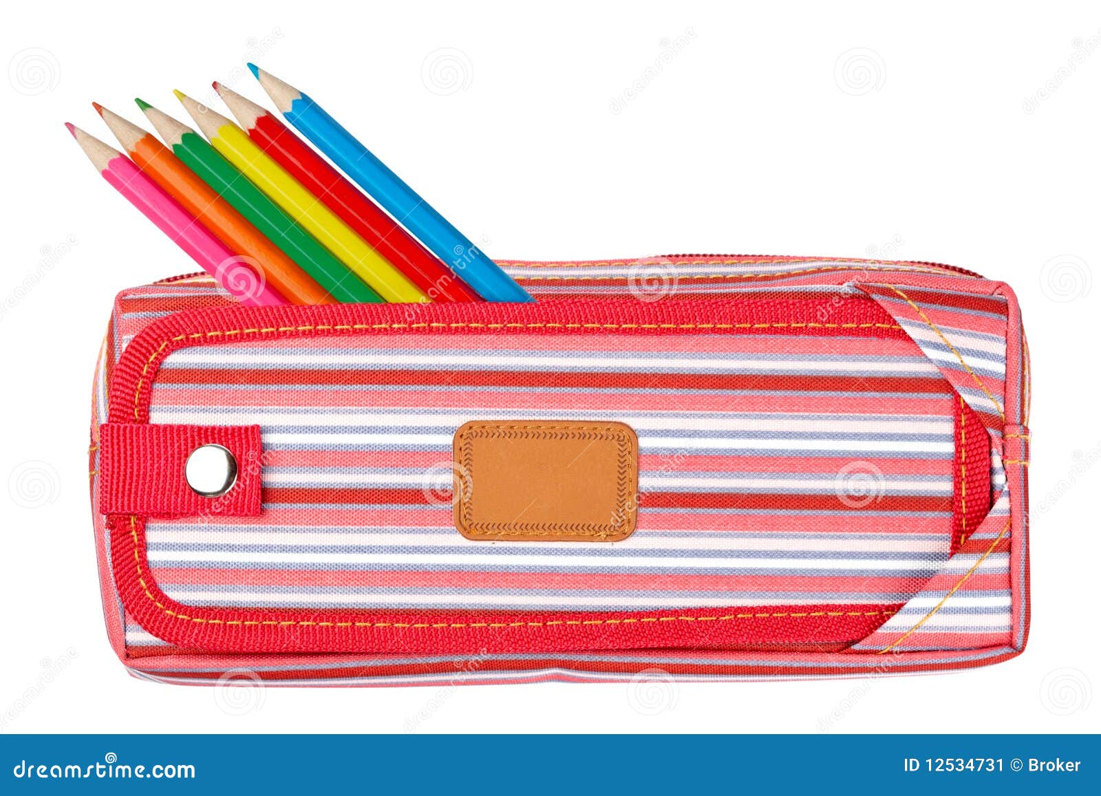 Red pencil case stock image. Image of colored, case, office - 12534731