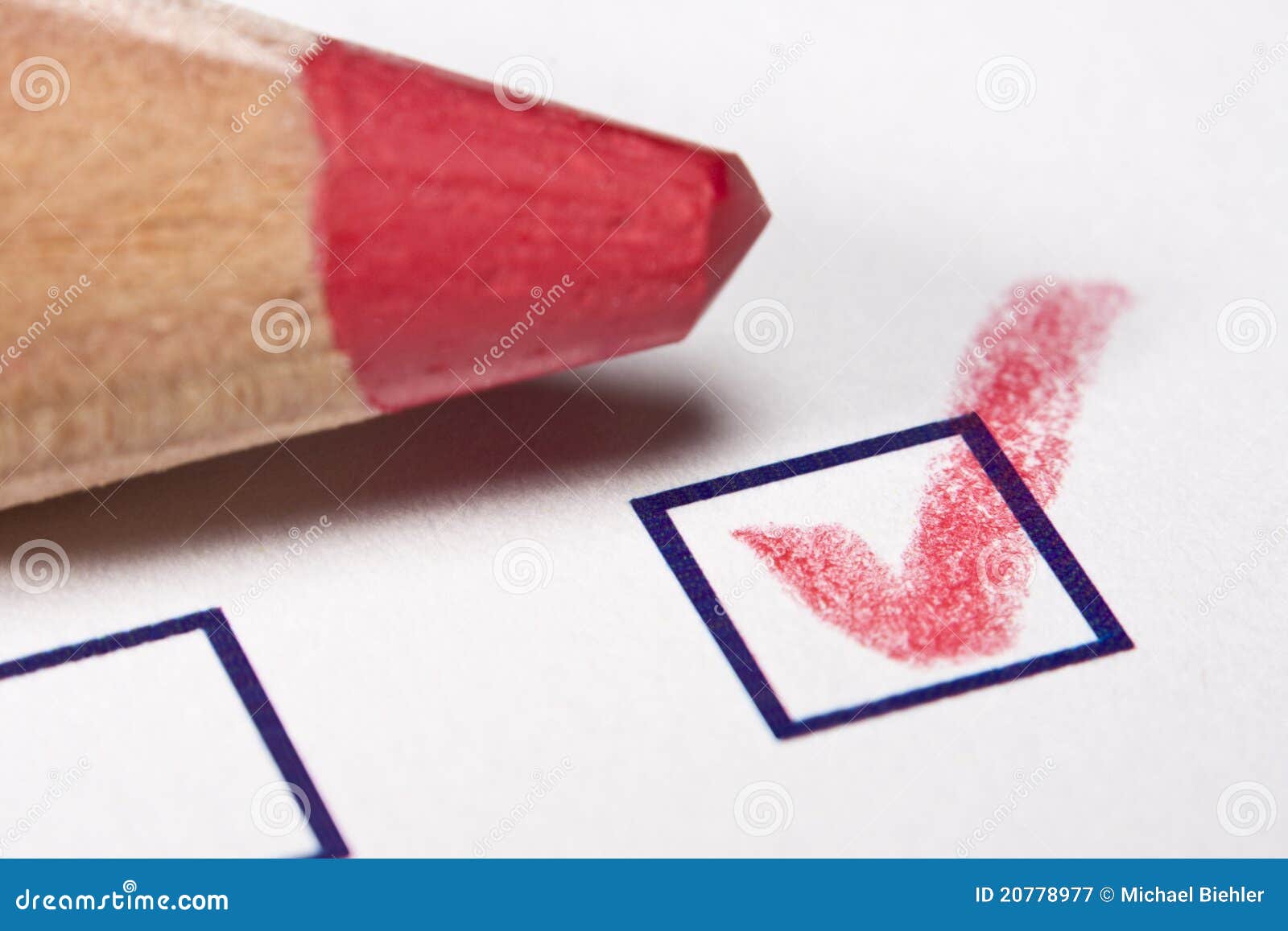 Red pencil - checked stock image. Image of comparison - 20778977