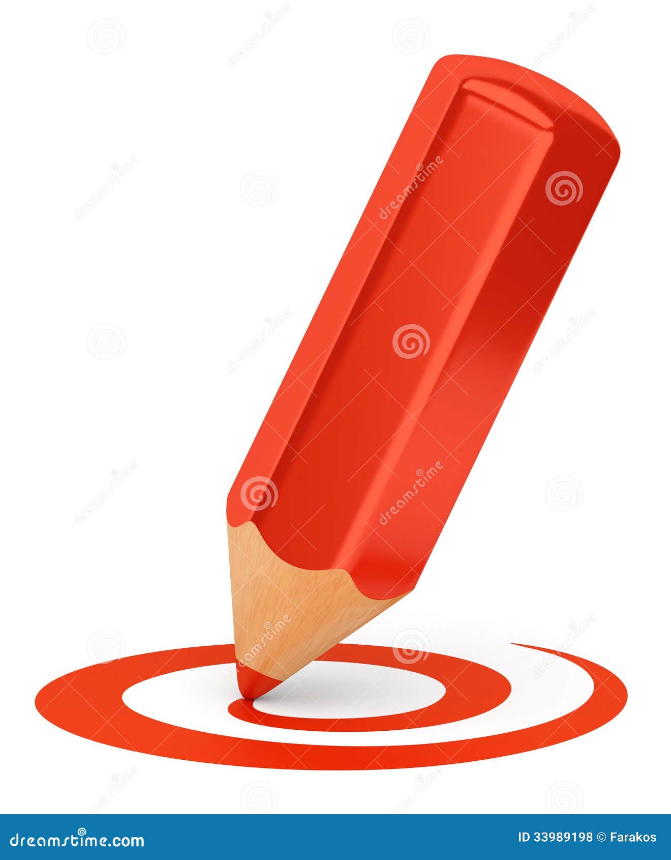 Red Pencil Drawing Curved Shape Stock Photography | CartoonDealer.com ...