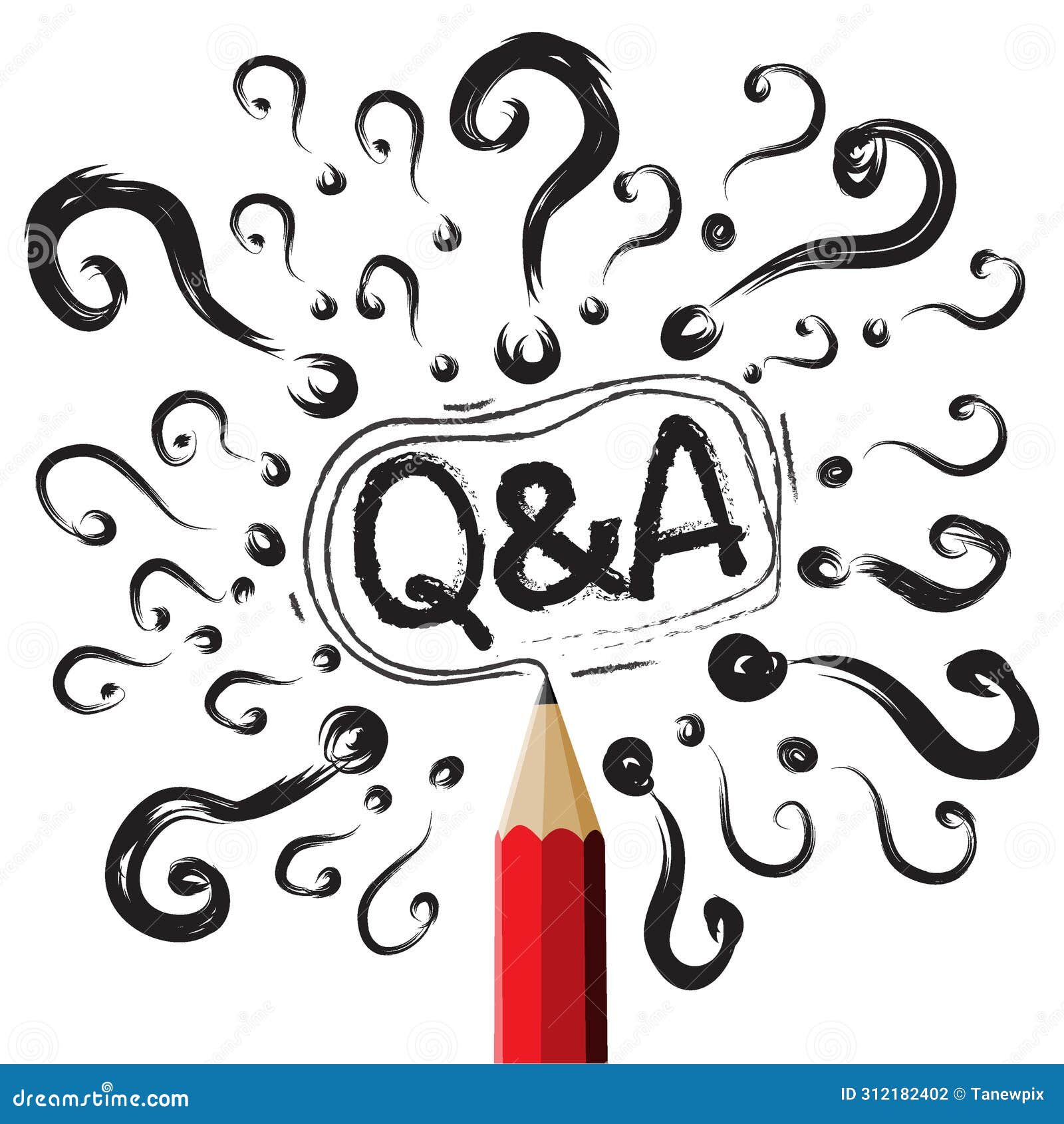 Questions and Answers Background Stock Vector - Illustration of ...