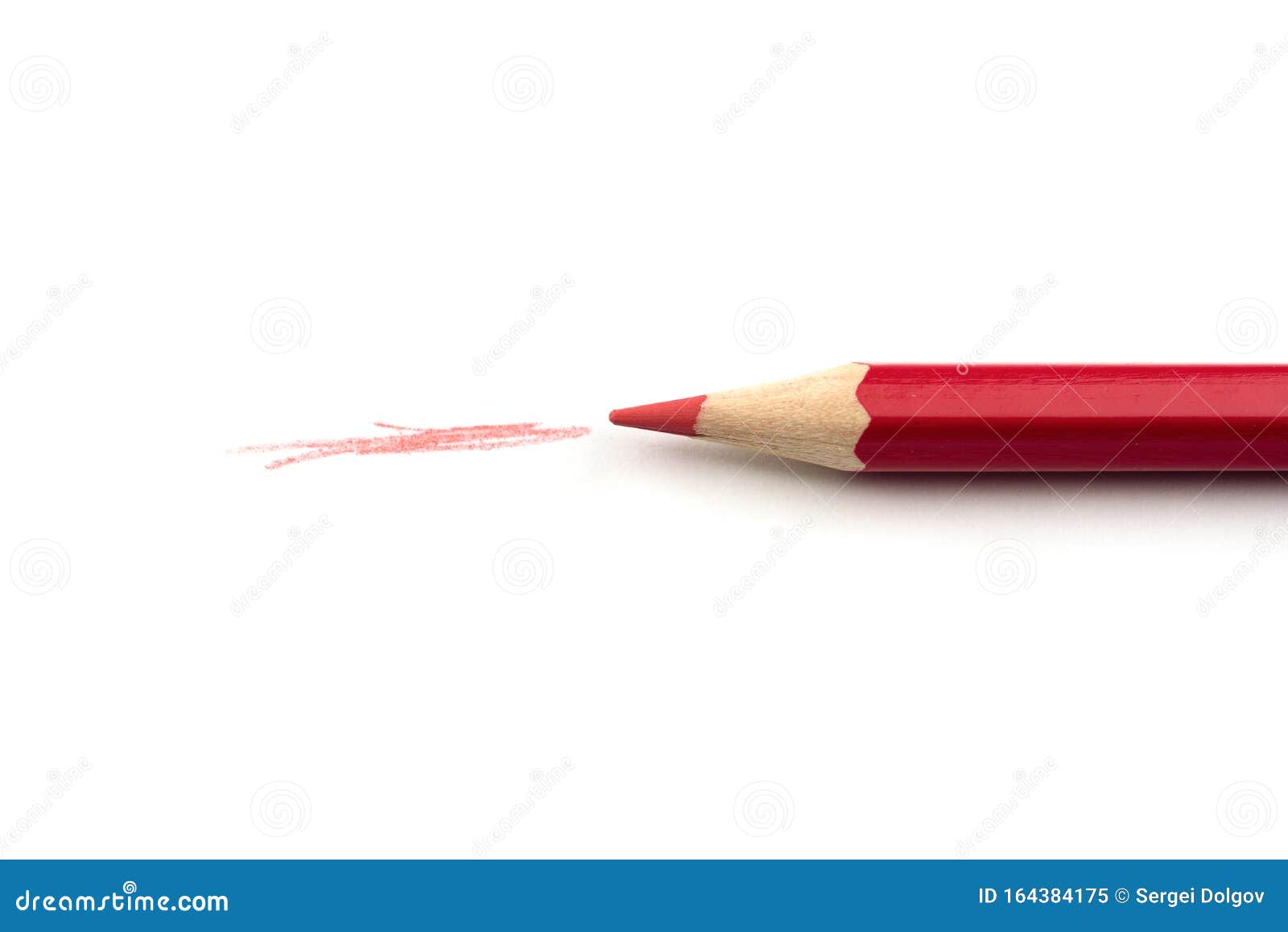 Red Pencil Drawing Test on White Paper Stock Image - Image of idea ...