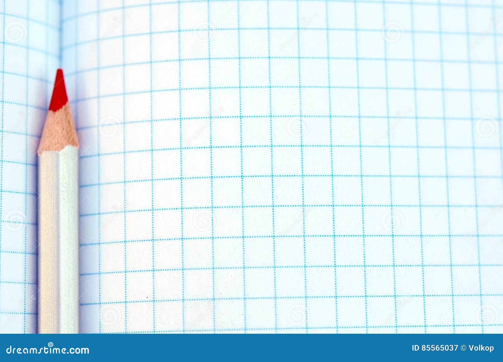 Red Pencil on Graph Squared Paper Stock Image - Image of hobbies, color ...