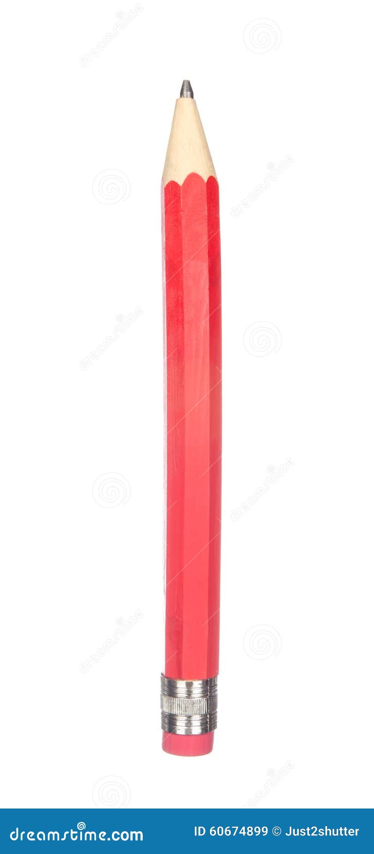 Red Pencil Isolated on White Stock Image - Image of equipment, wood ...