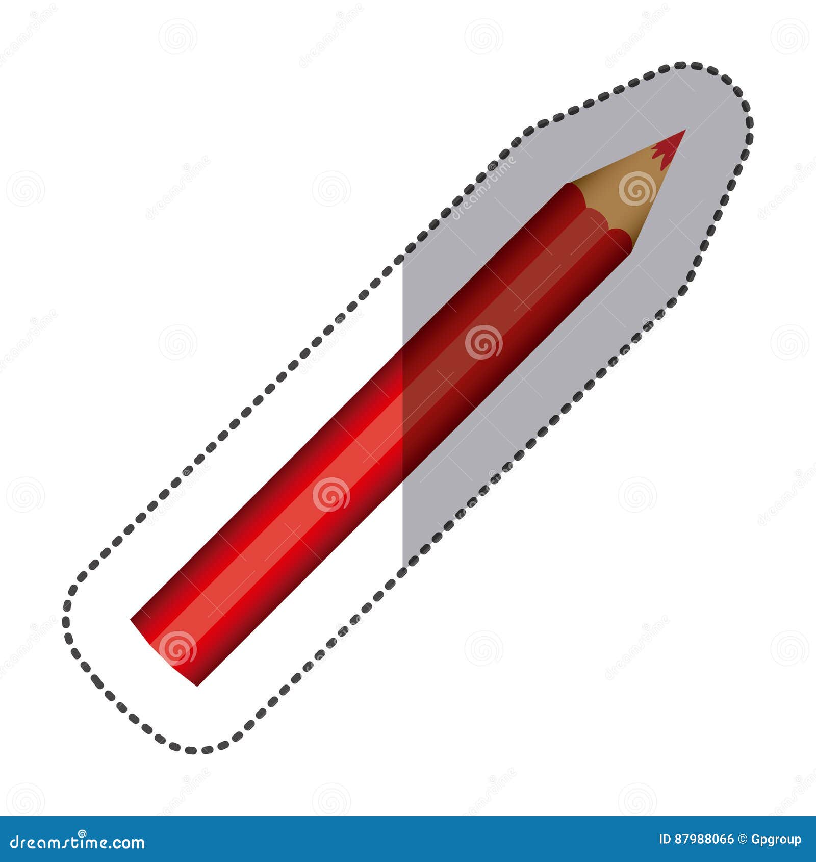 Red pencil school icon stock illustration. Illustration of office ...