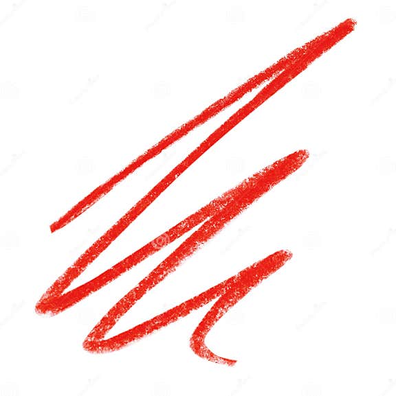 Red Pencil Scribble on White Background Stock Photo - Image of scrawl ...