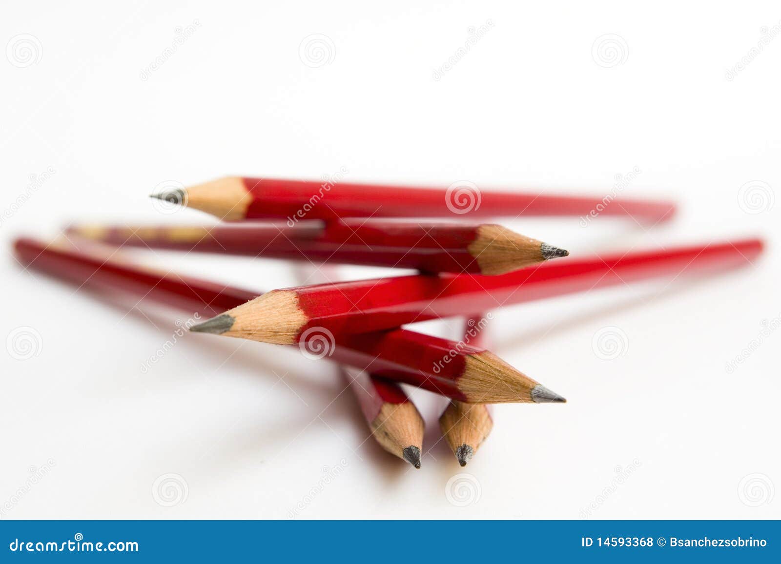 Red pencils stock photo. Image of detail, pencil, white - 14593368