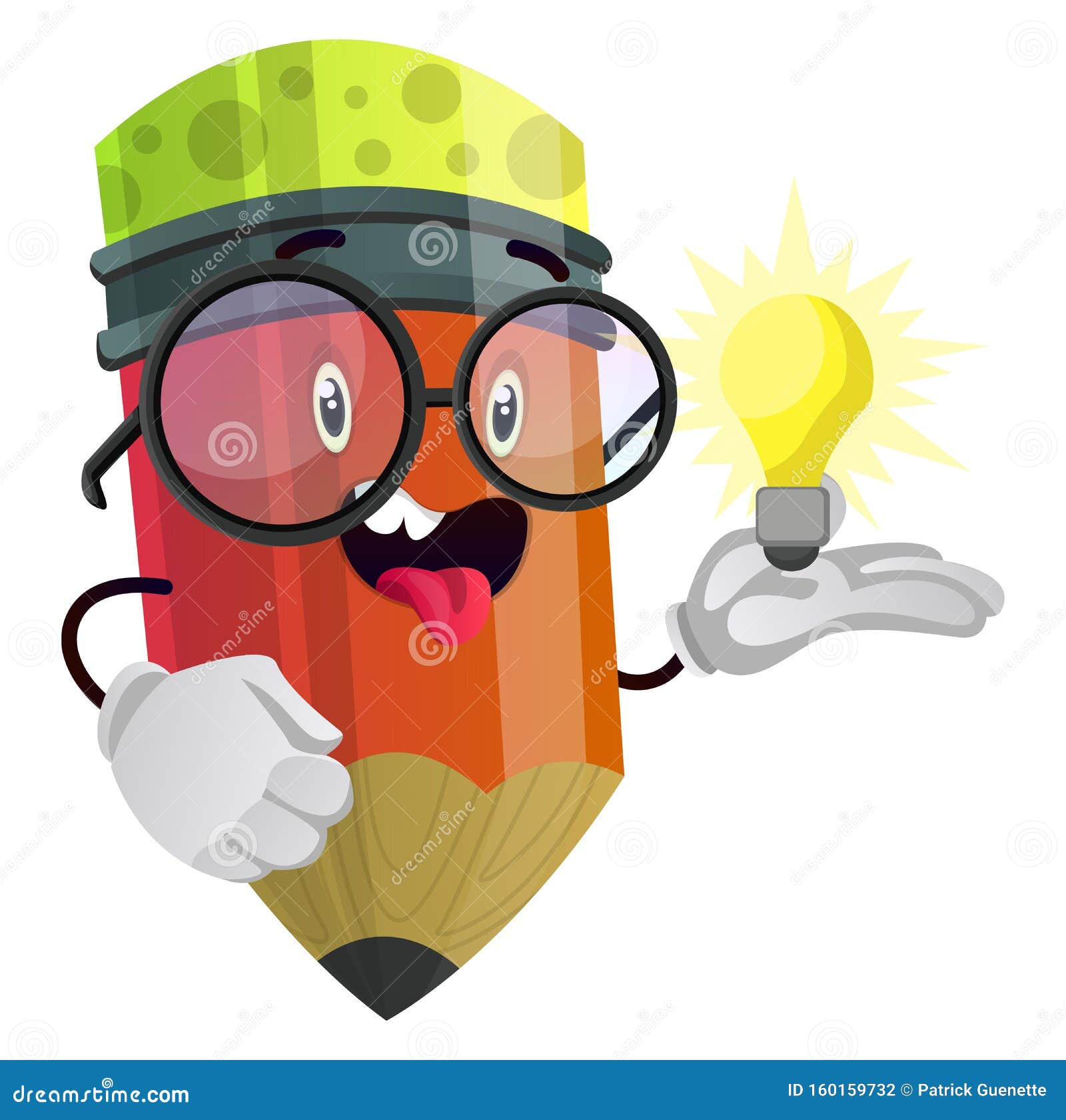 Red Pencils Light Bulb Went on Illustration Vector Stock Vector ...
