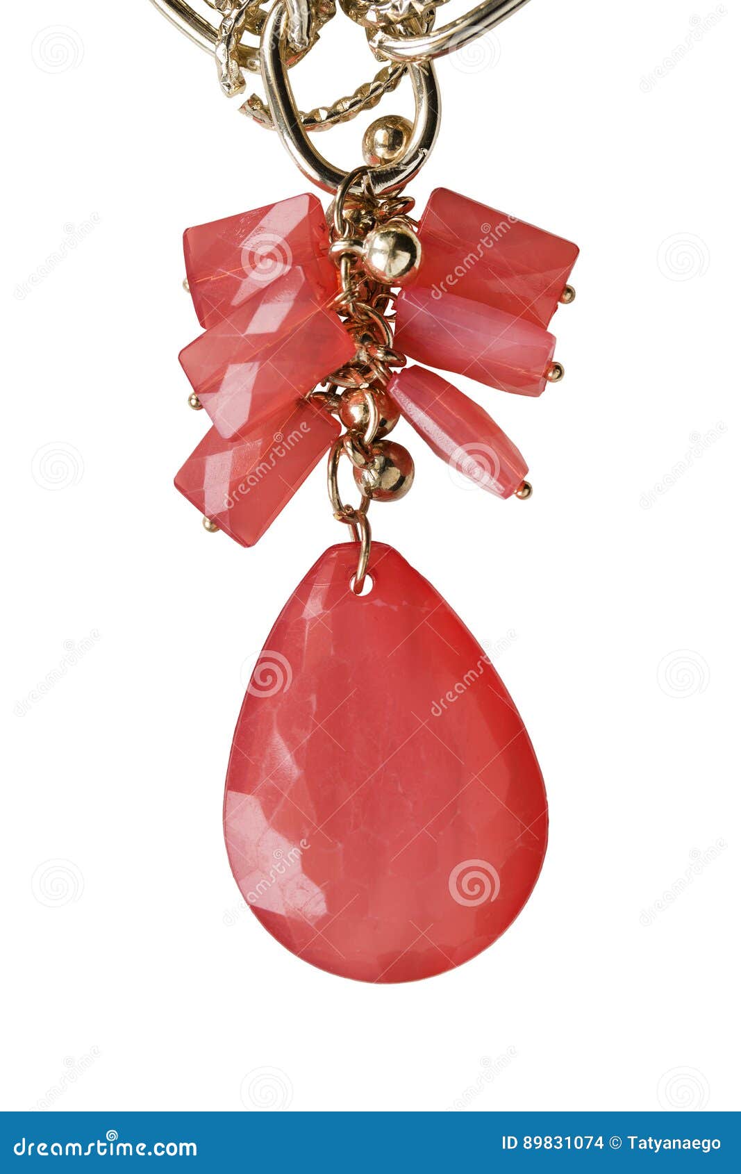 Red pendant isolated stock photo. Image of glamorous - 89831074