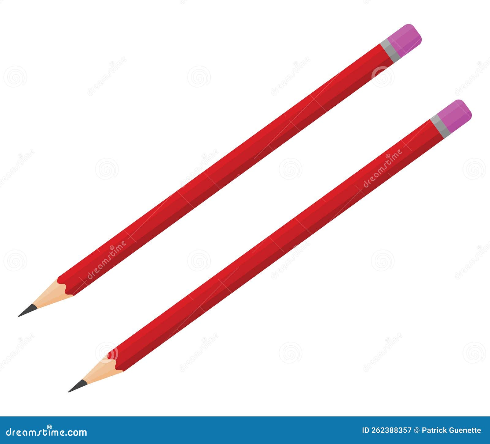 Red pens, icon stock vector. Illustration of simple - 262388357