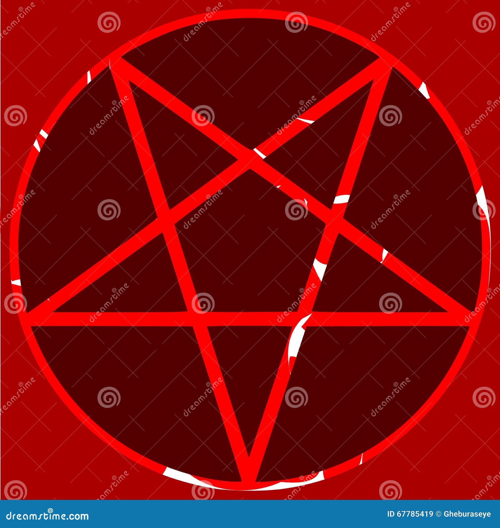 Red Pentacle on Coloful Background Stock Vector - Illustration of ...