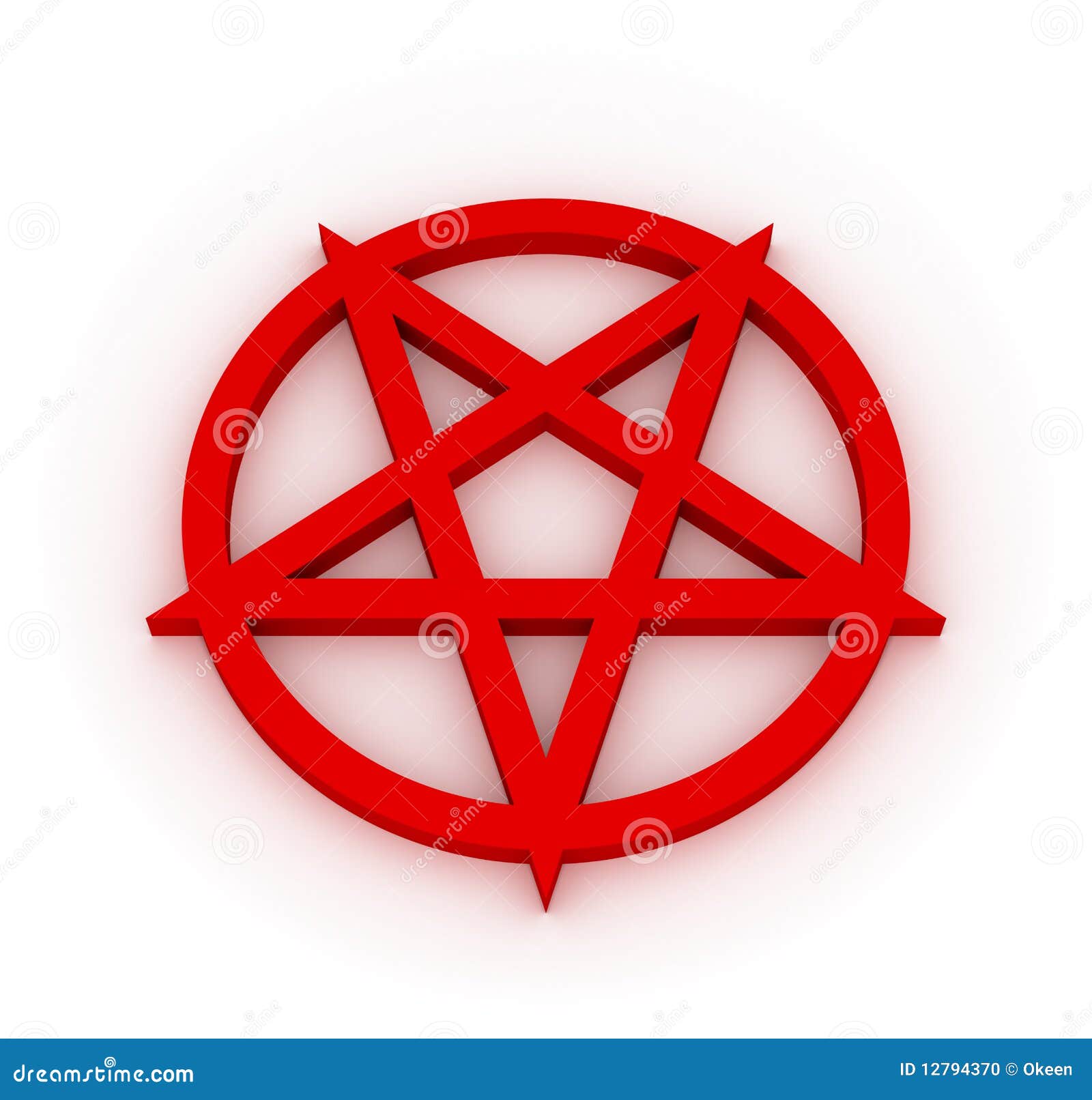 Red Pentagram stock illustration. Illustration of black - 12794370