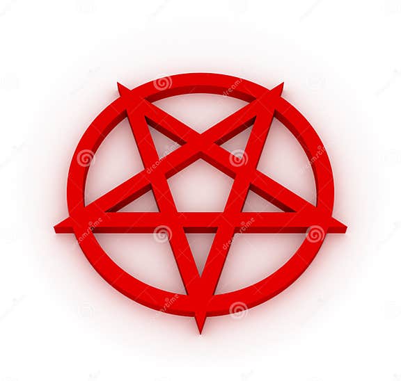 Red Pentagram stock illustration. Illustration of black - 12794370