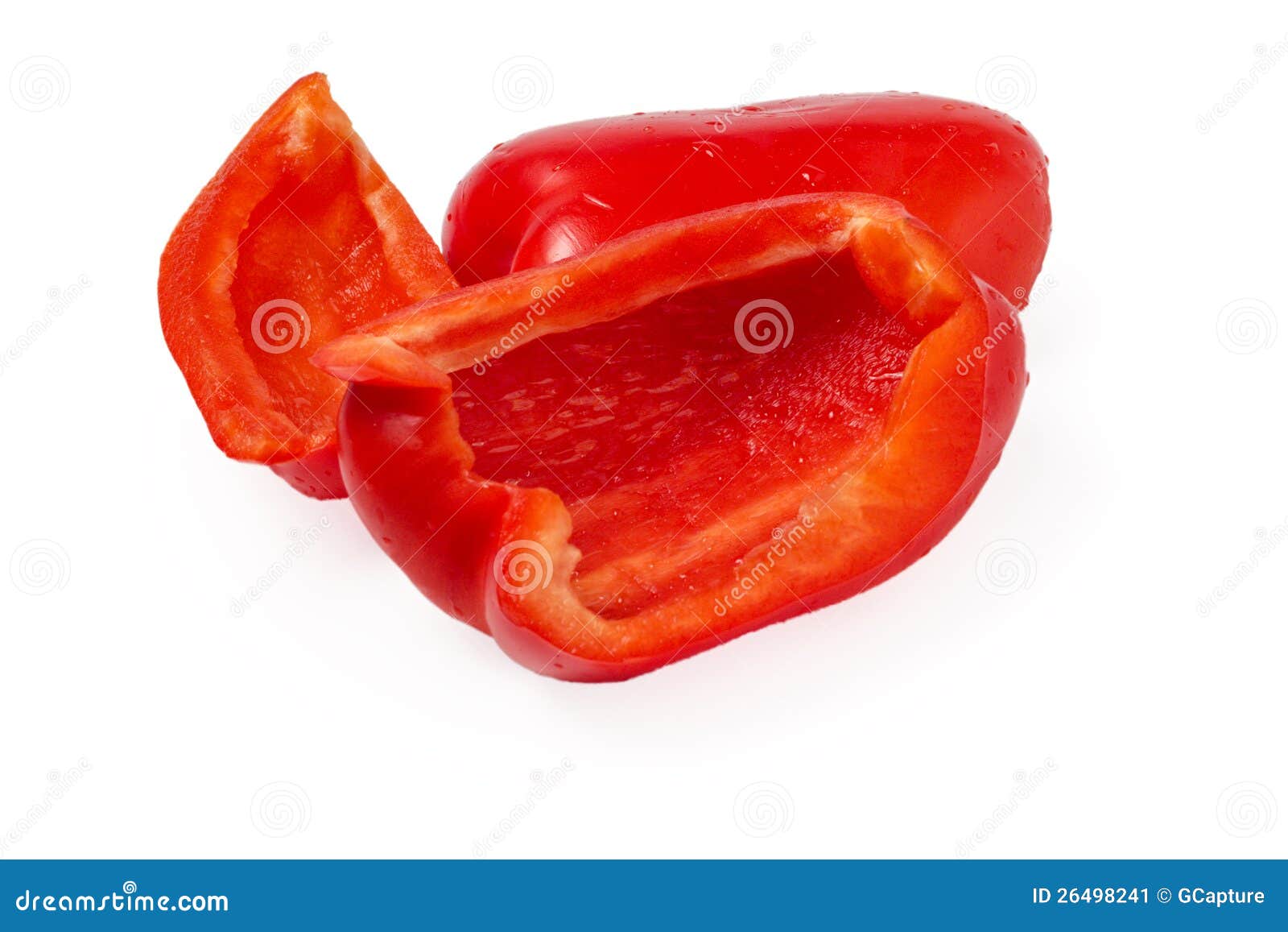 Red pepper bell sliced stock image. Image of pepper, isolated - 26498241