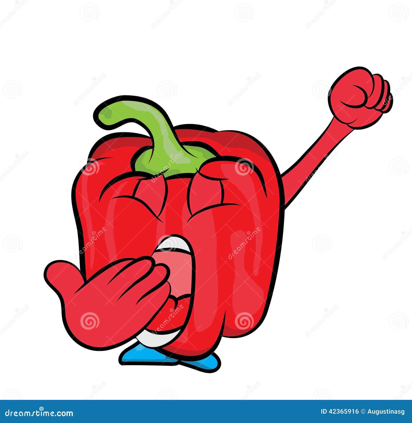 Red Pepper Cartoon Character Stock Illustration - Illustration of ...