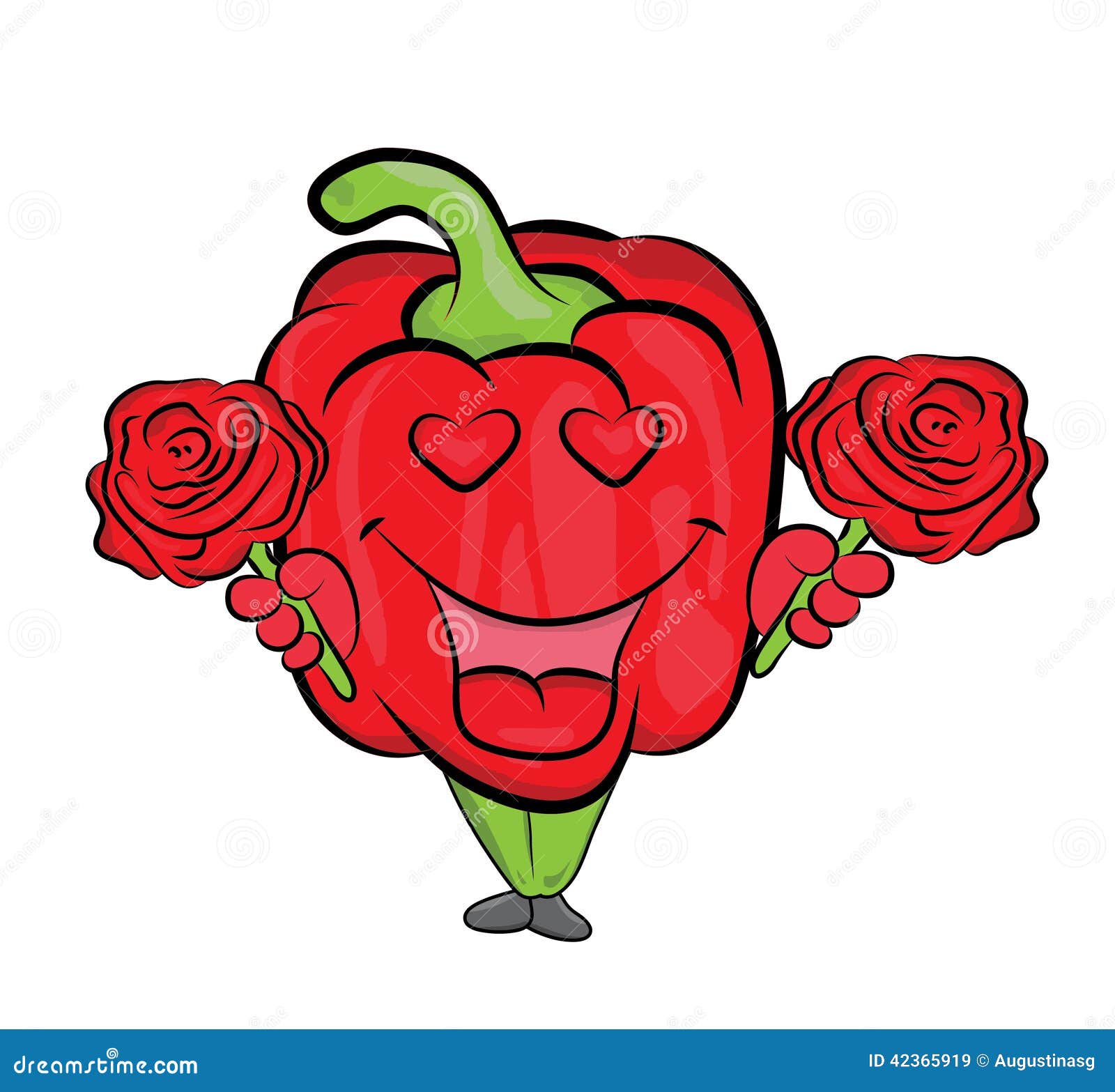 Red Pepper Cartoon Character Stock Illustration - Illustration of ...