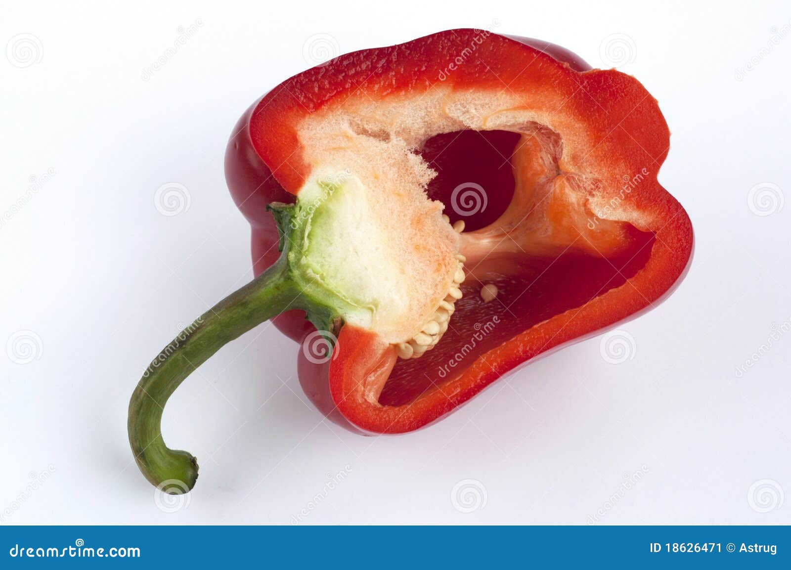 Red pepper cut stock image. Image of isolated, cooking - 18626471