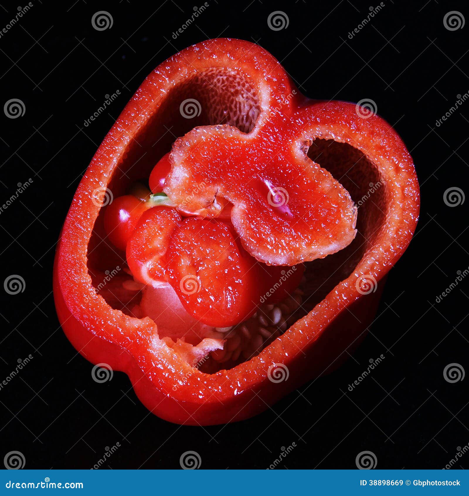 Red Pepper Halved stock image. Image of color, freshness - 38898669