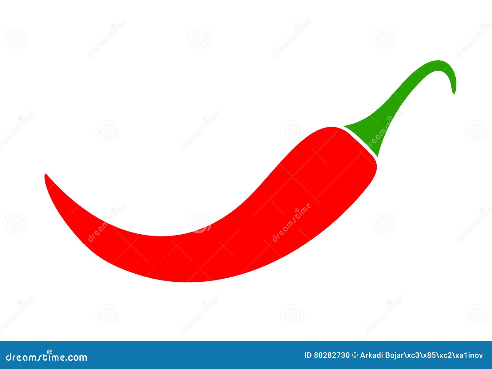 Red pepper icon stock vector. Illustration of leaf, cartoon - 80282730