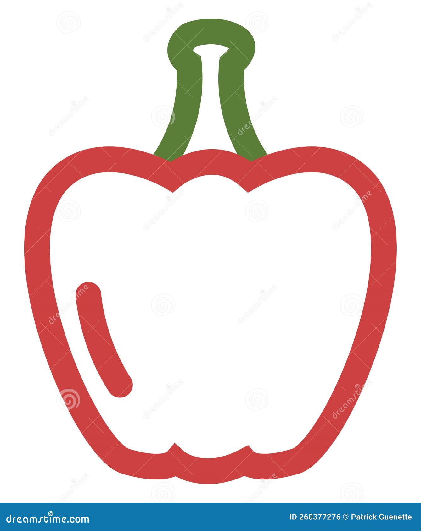 Red pepper, icon stock vector. Illustration of green - 260377276