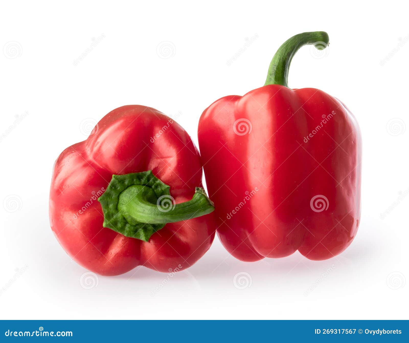 Red Pepper Isolated on White with Clipping Path Stock Image - Image of ...