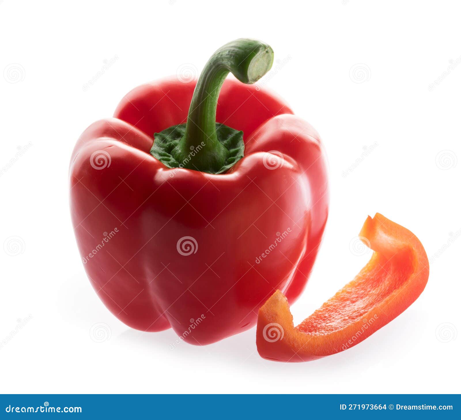 Red Pepper Isolated on White with Clipping Path Stock Photo - Image of ...