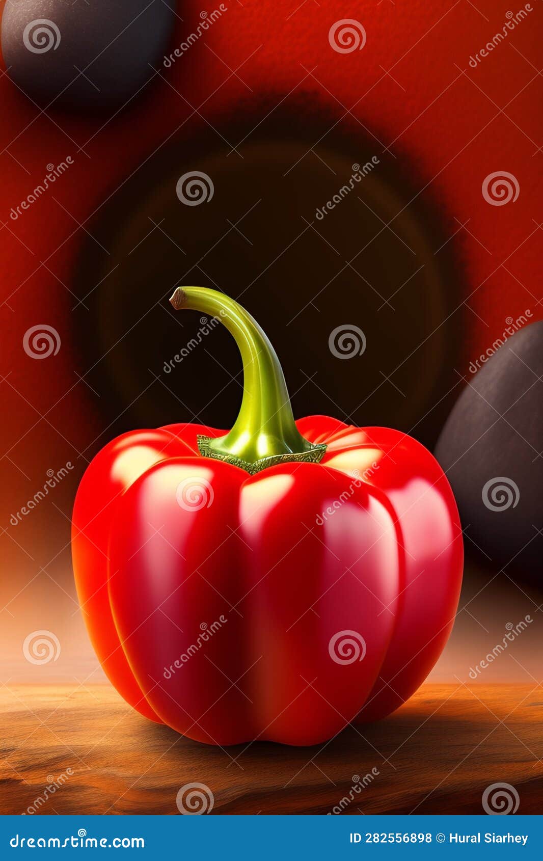 Red pepper for the kitchen stock illustration. Illustration of flower ...