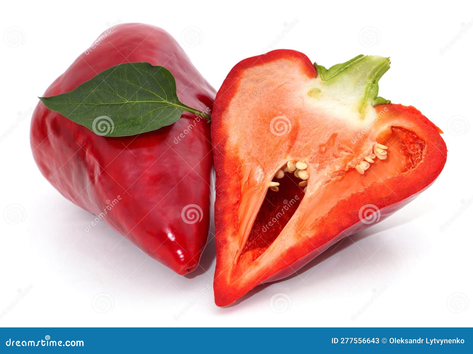Red pepper and leaf stock image. Image of agriculture - 277556643