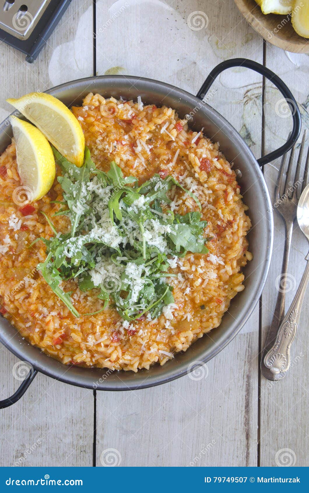 Red pepper risotto stock image. Image of peppers, vegetarian - 79749507