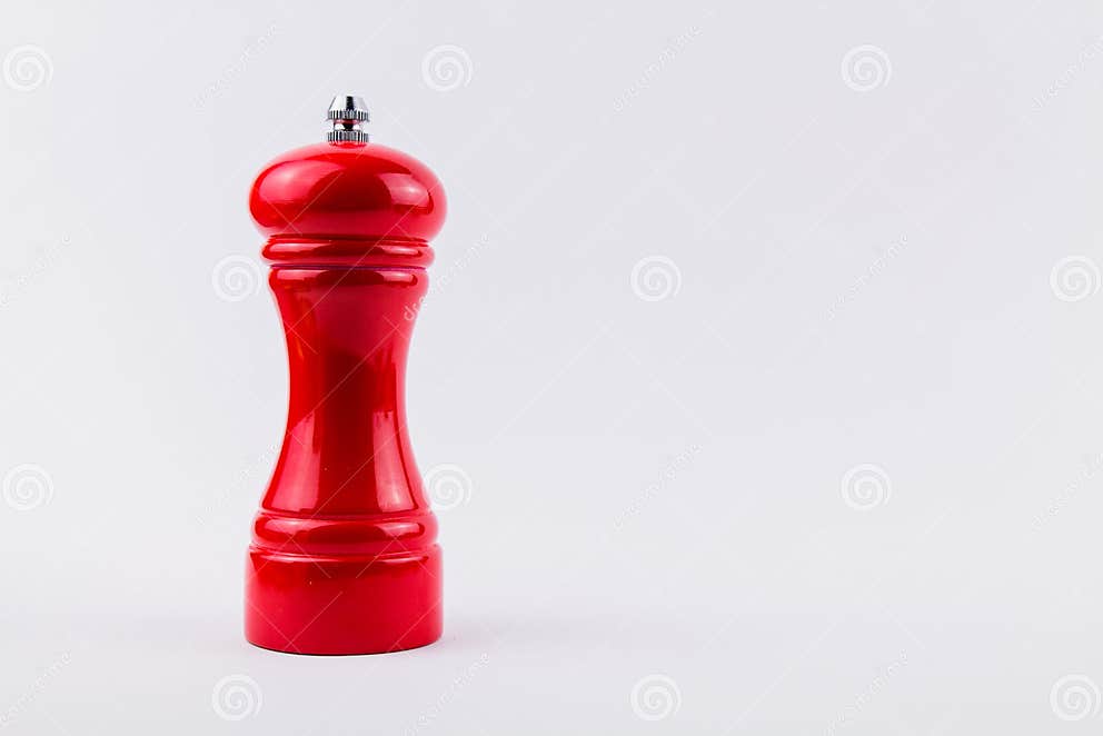 Red Pepper Shaker on White Background Stock Photo - Image of aromatic ...