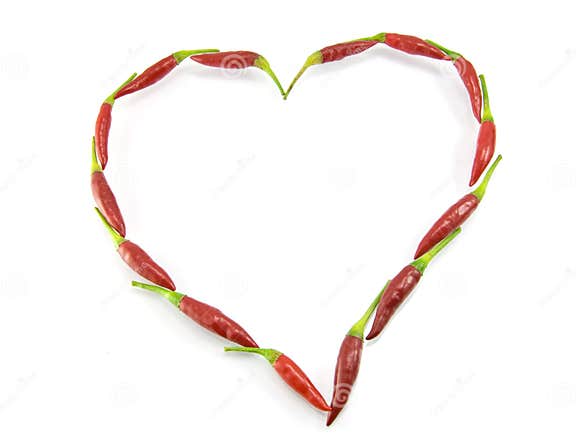 Red Pepper in a Shape of a Heart Stock Image - Image of dieting ...