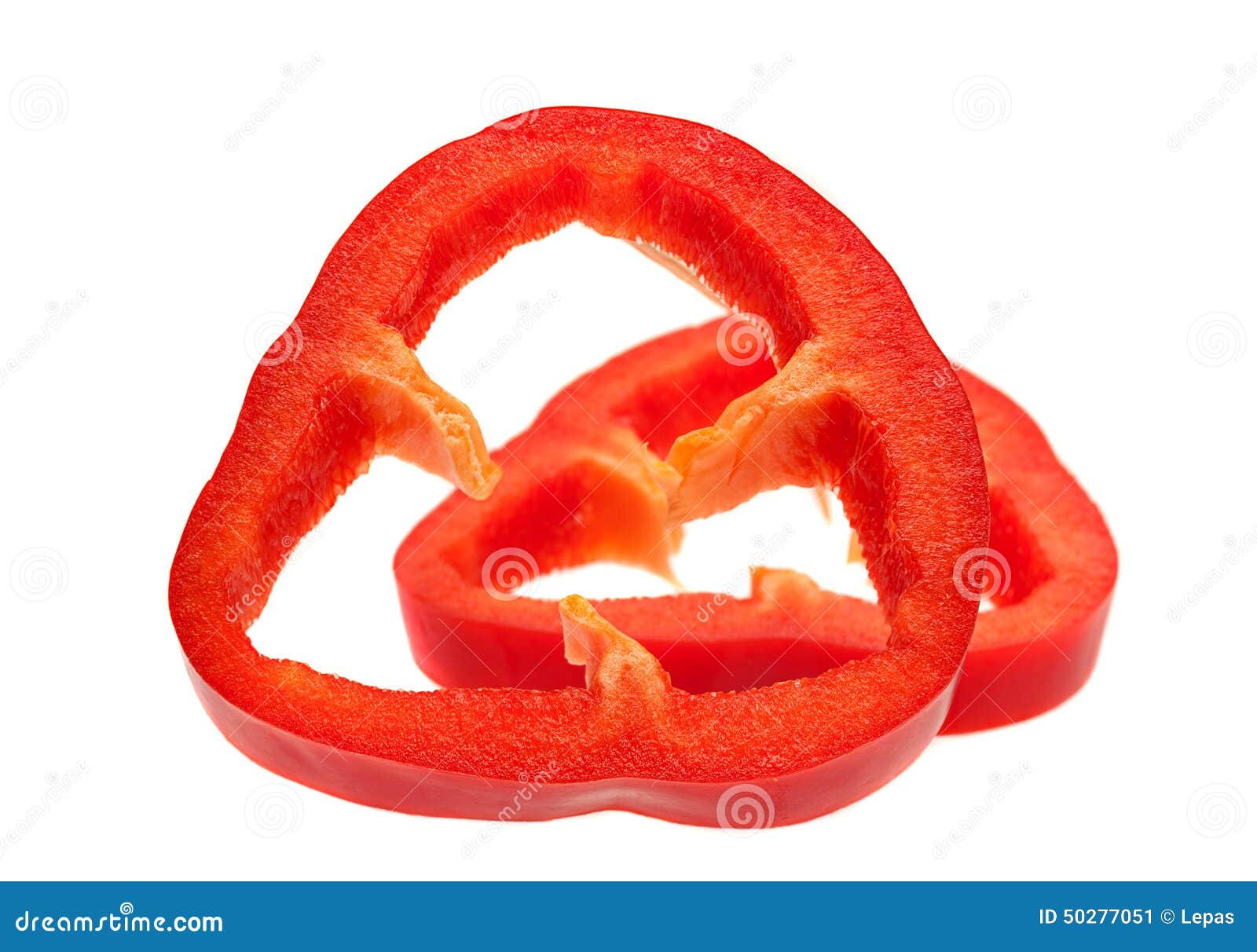 Red pepper slice stock image. Image of open, white, organic - 50277051