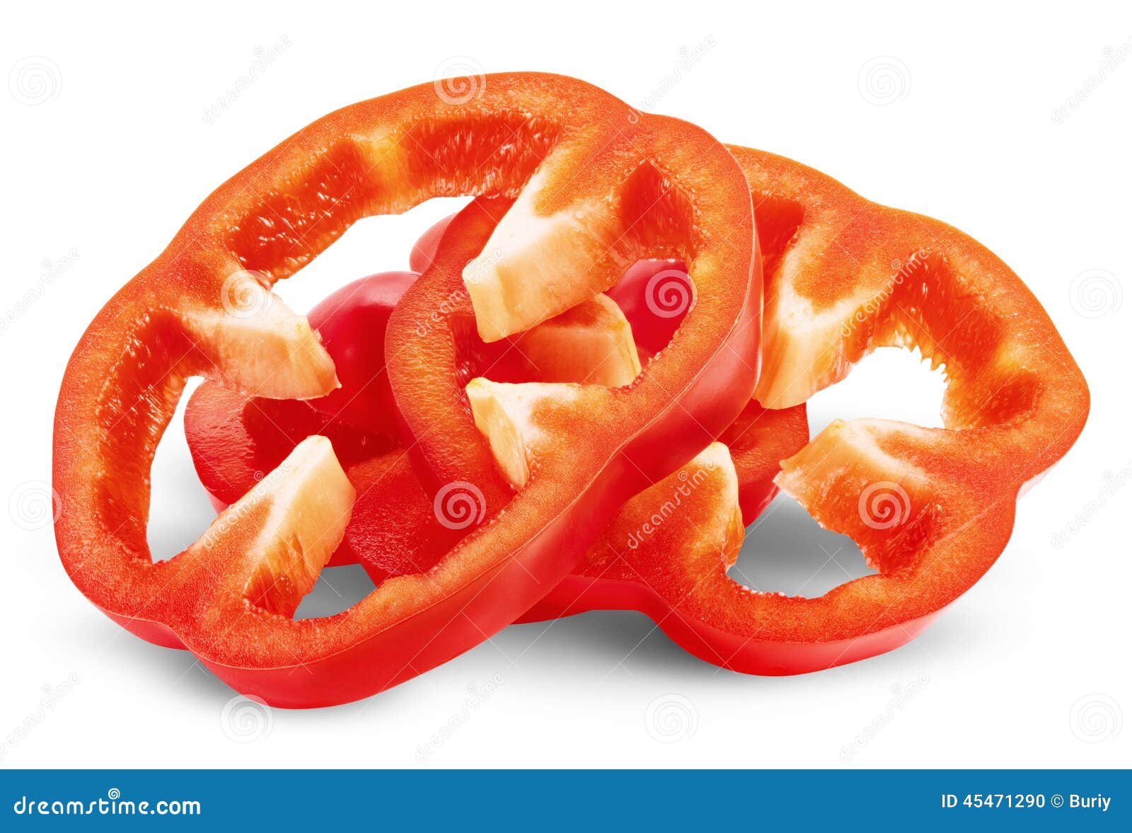 Red pepper slices stock photo. Image of nature, cuisine - 45471290